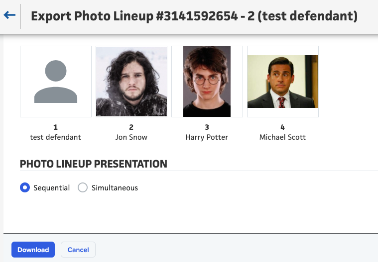 Navigating the Photo Lineups Tab