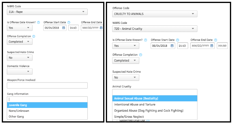 NIBRS Data Value Mapping: Offense Segment (Segment 2)