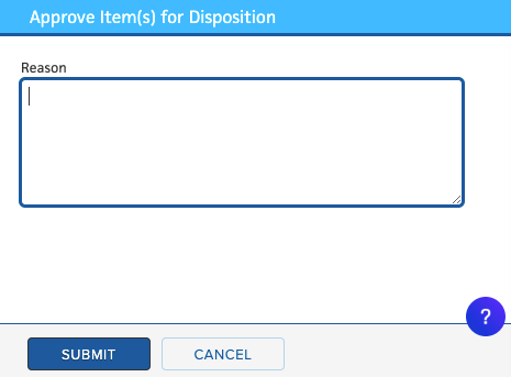 Taking Action on Disposition Requests