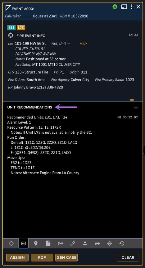 Using Unit Recommendations
