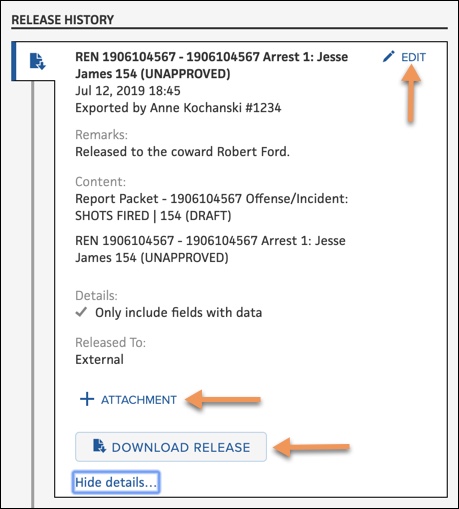 Export Release Tracking
