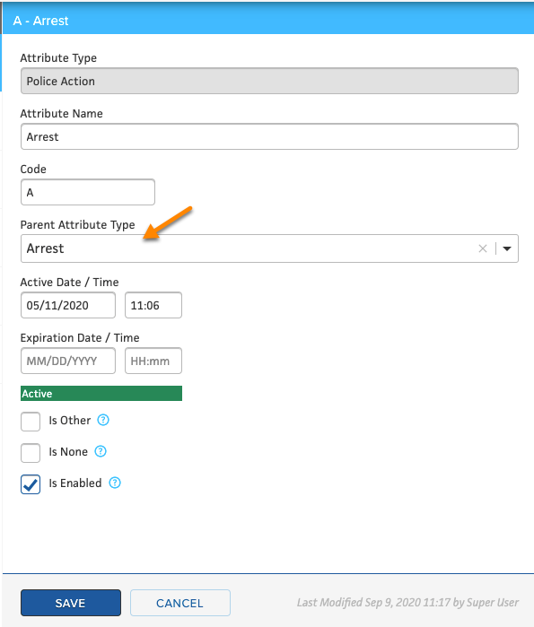 What is a Parent Attribute Type?