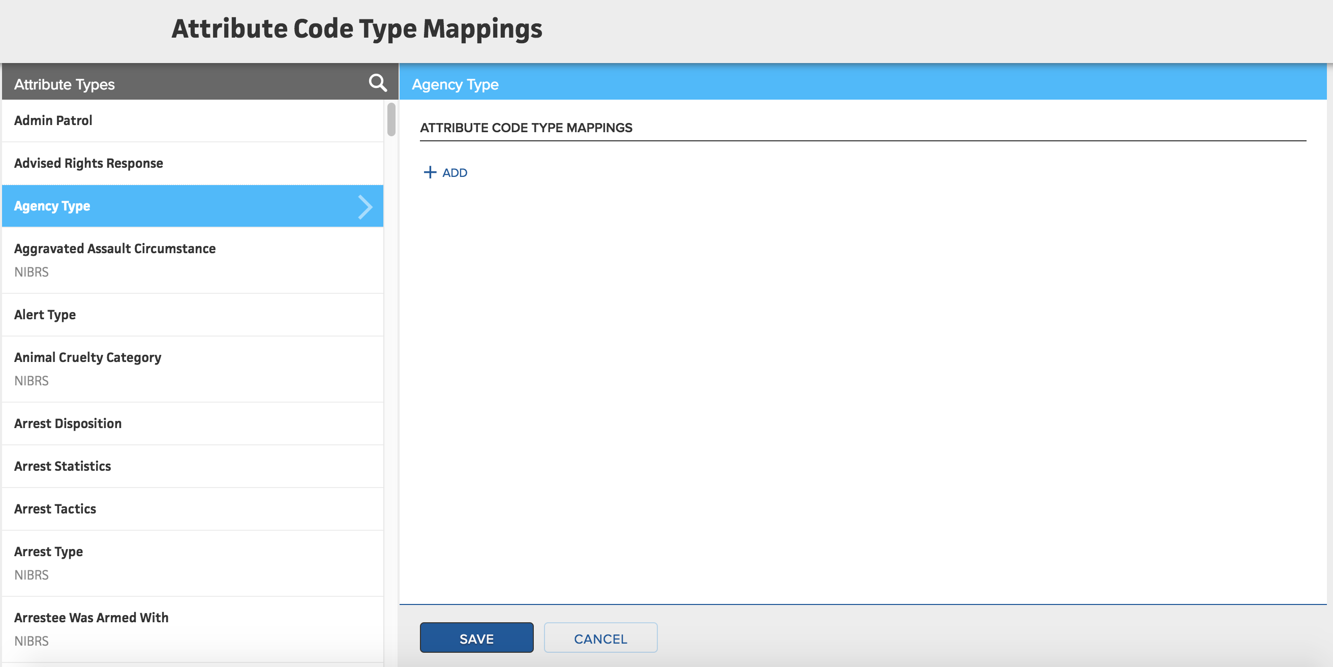Mapping Attribute Code Types to NIBRS and UCR Codes