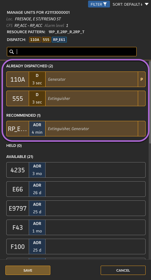 Using Unit Recommendations