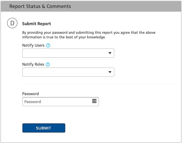 Submitting Reports for Review